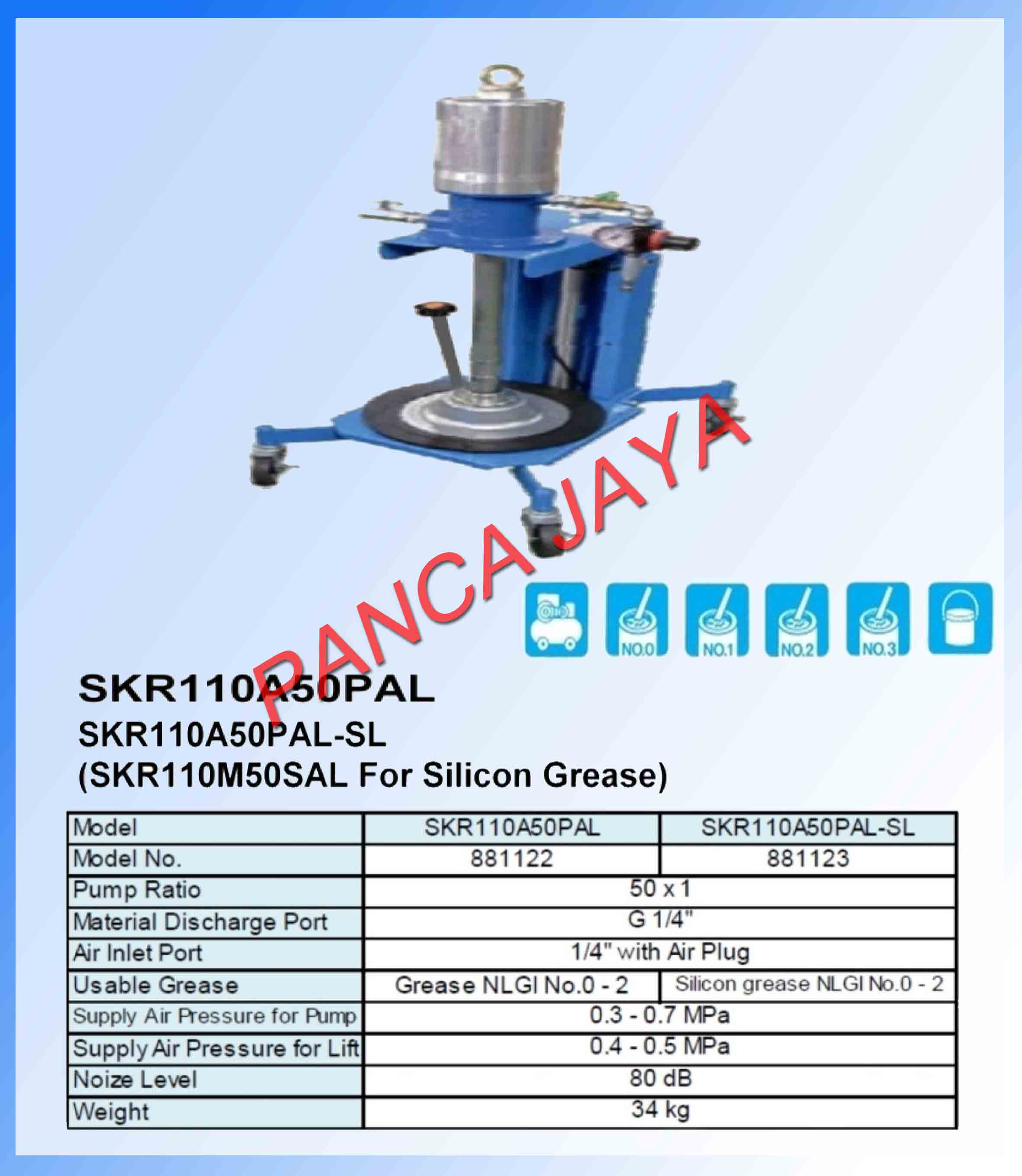 GREASE PUMP SKR-110A50PAL-SL (881123) - Panca Jaya Group