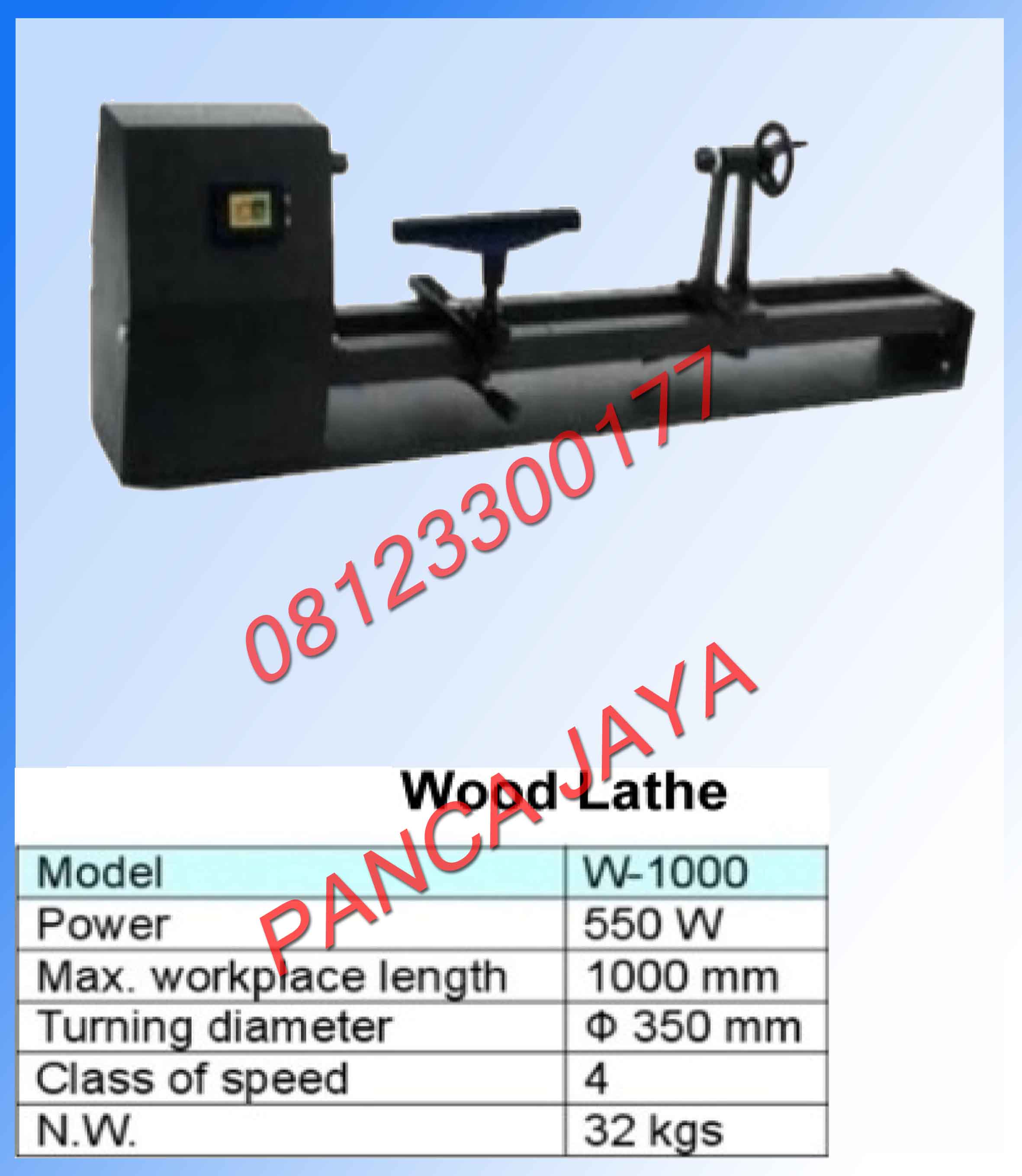 MESIN BUBUT KAYU WOOD LATHE W-1000 - Panca Jaya Group