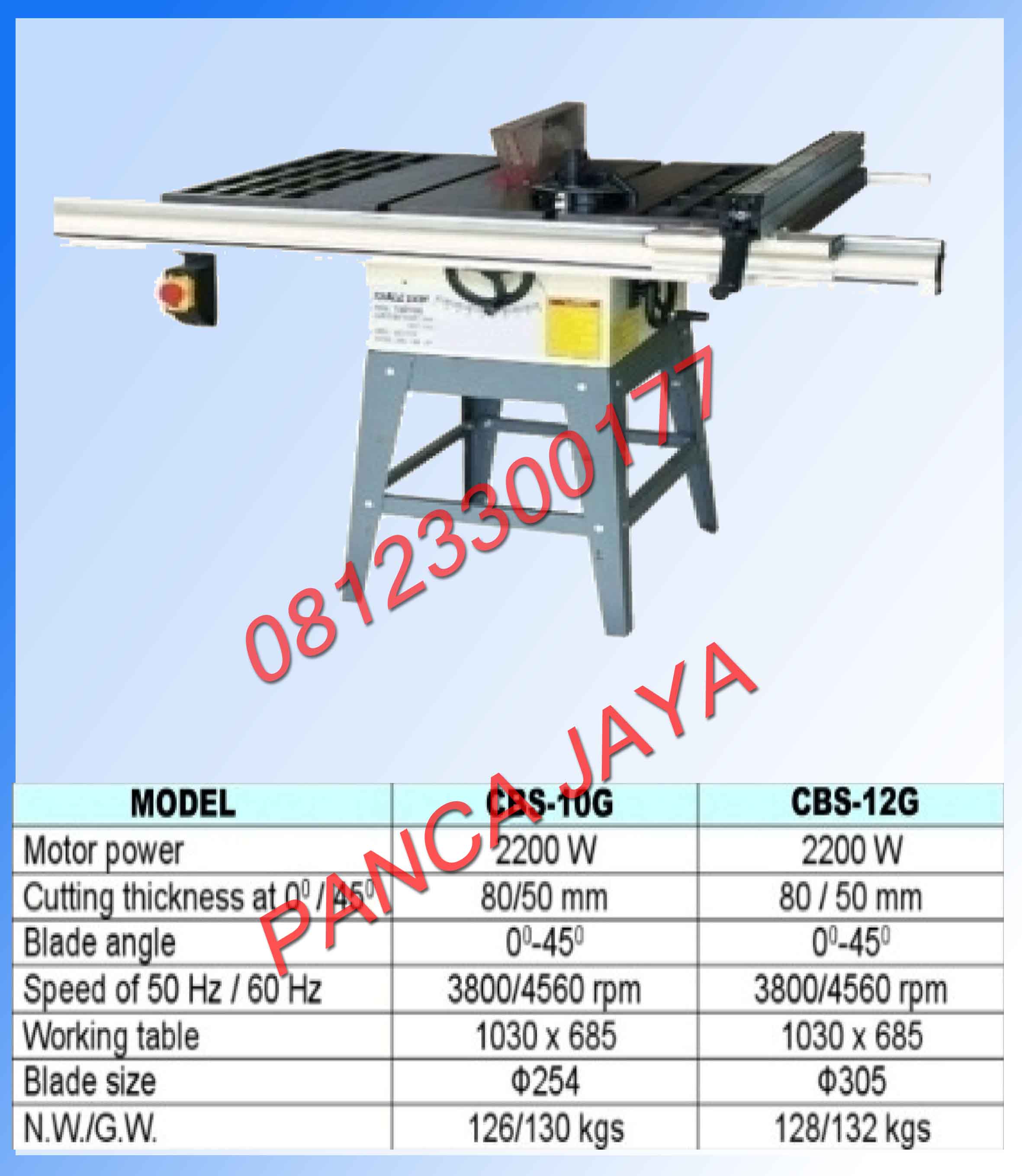 MESIN POTONG KAYU TABLE SAW CBS-12G - Panca Jaya Group